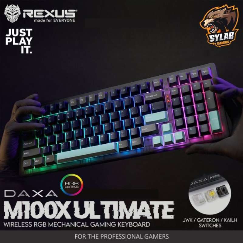 Promo Daxa M100x Ultimate Wireless Rgb Mechanical Gaming Keyboard ...