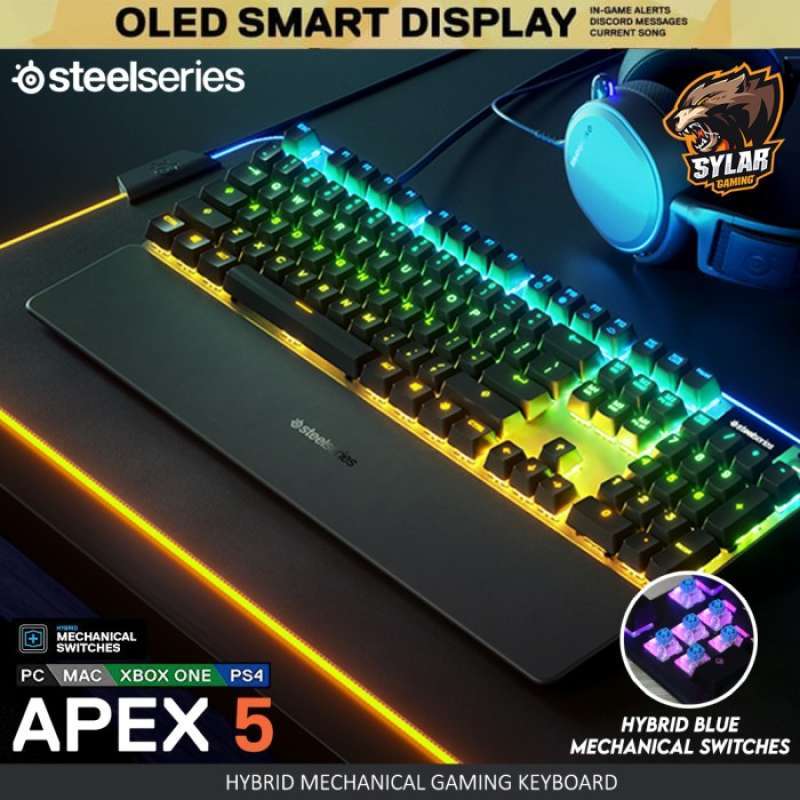Promo Apex 5 Fullsize Oled Hybrid Mechanical Gaming Keyboard Diskon 23% ...