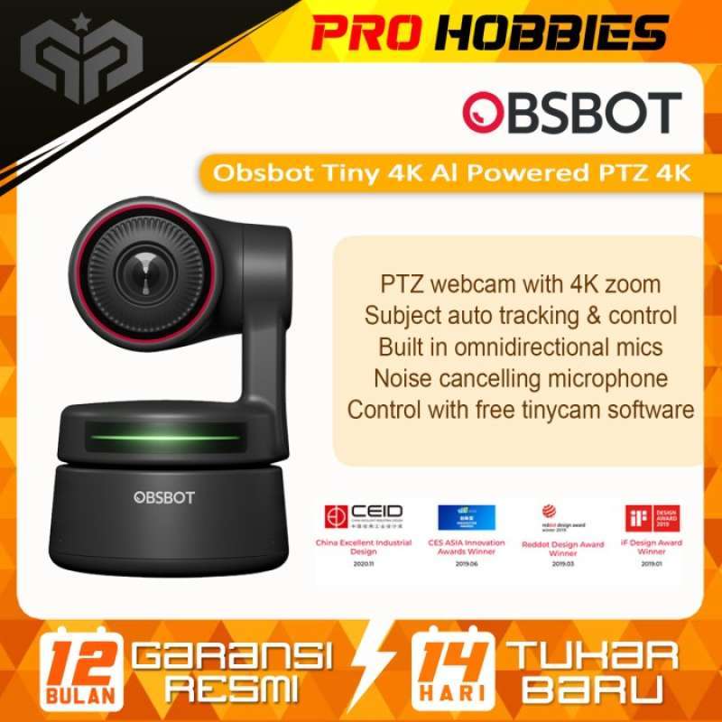 Promo Obsbot Tiny 4k Ai-powered Ptz 4k Webcam Diskon 23% Di Seller Utepe Store - Cengkareng ...