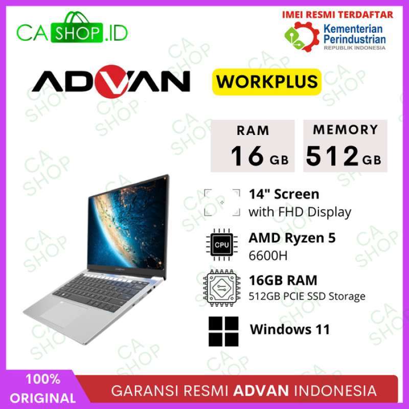 Promo Laptop Advan Workplus Ram 16gb 512gb Notebook Ryzen 5 Win 11 ...
