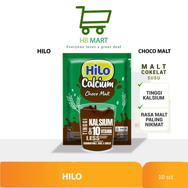 Jual Hilo Choco Malt Hi Calcium 10 Sch – Malt Cokelat Susu Berenergi Tinggi Di Seller Happy ...