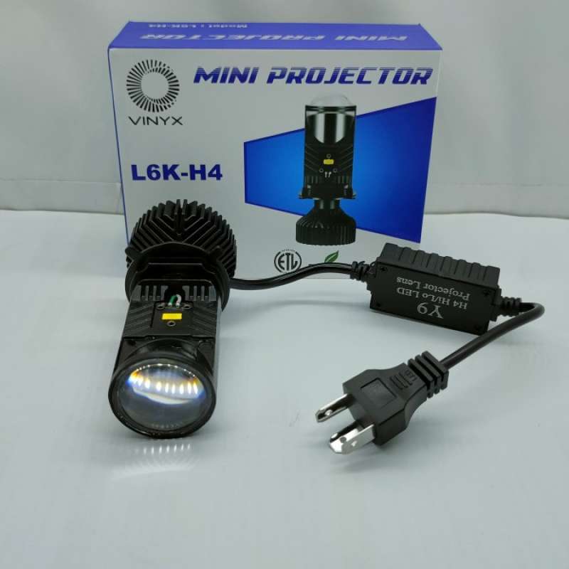 Promo Mini Projector Lens Led H4 L6k High Low Lampu Depan Motor Mobil ...