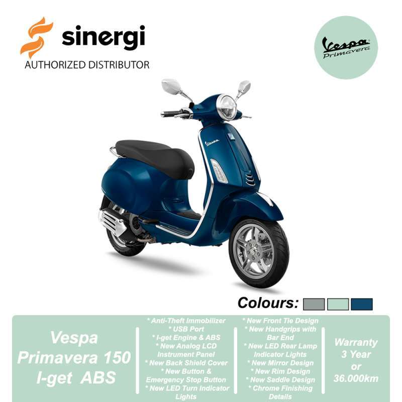 Jual New Primavera 150 I-get Abs [on The Road] - Blue Energico Bekasi Di Seller Vespa Sinergi ...