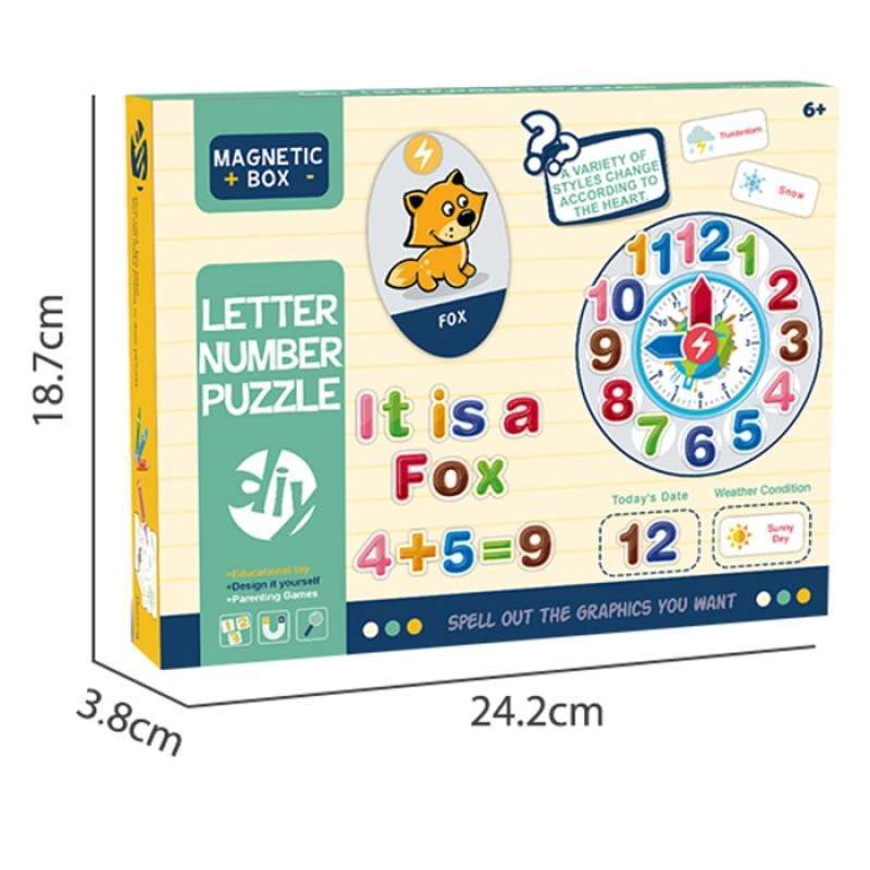 Promo Mainan Edukasi Anak Letter Number Puzzle Magnetic Angka Dan Huruf ...