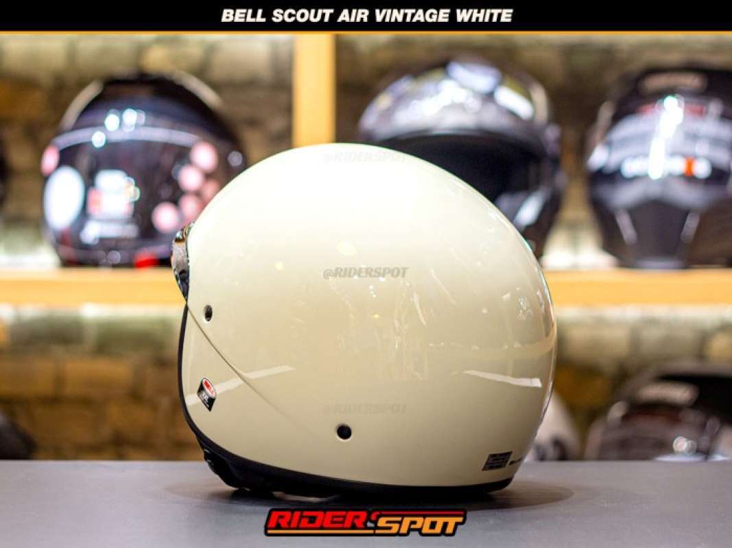 Promo Helm Bell Scout Air Vintage White Half Face Helmetusa Diskon 2% ...