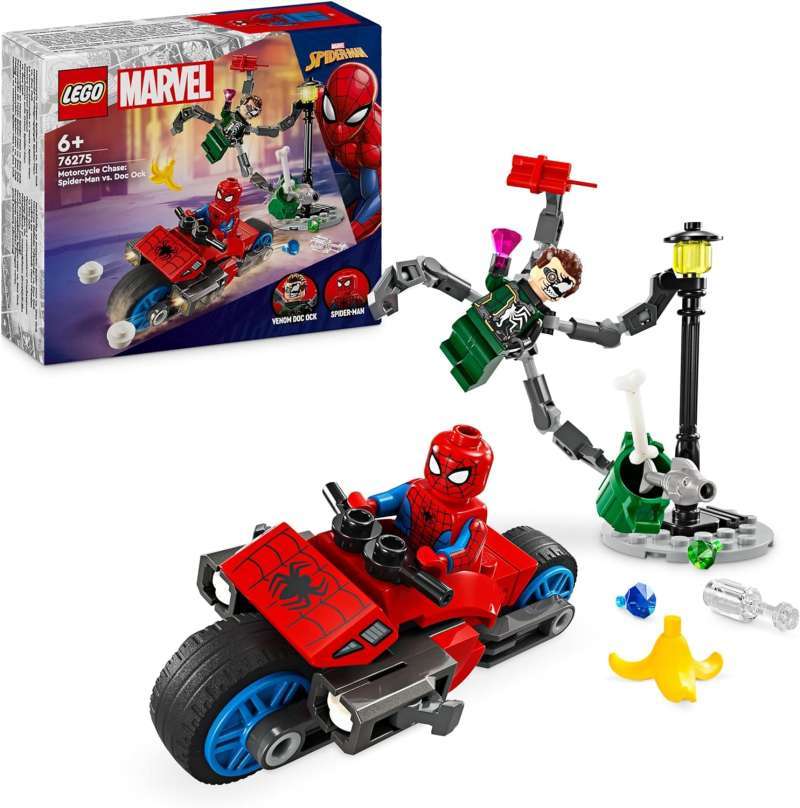 Jual Lego Marvel - 76275 Motorcycle Chase Spider-man Vs Doc Ock Set ...