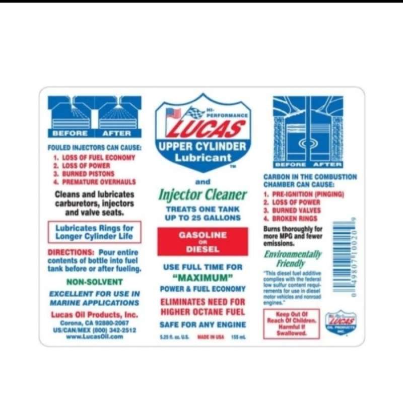 Promo Lucas Injector Cleaner/ Oli Fuel Treatment Diskon 23% Di Seller ...