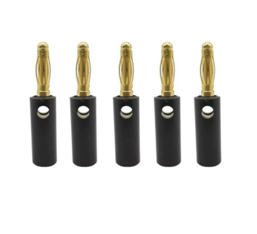 Jual Jack Banana Male 4mm Plug Connector Gold Plate Banana Plug Di ...