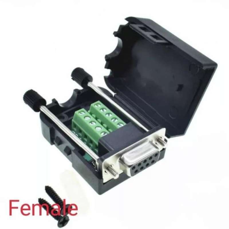 Jual Db9 Terminal Connector With Cover Female Terminal 9 Pin Di Seller ...