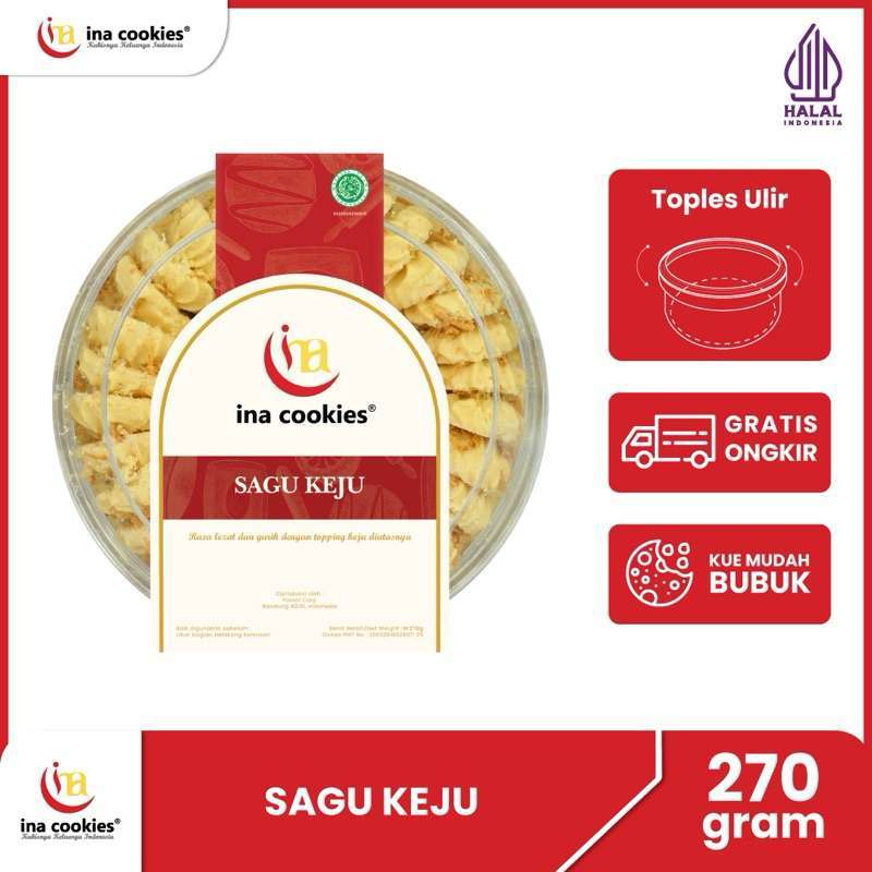 Jual Ina Cookies Kue Kering Premium Sagu Keju Toples Reguler Di Seller ...