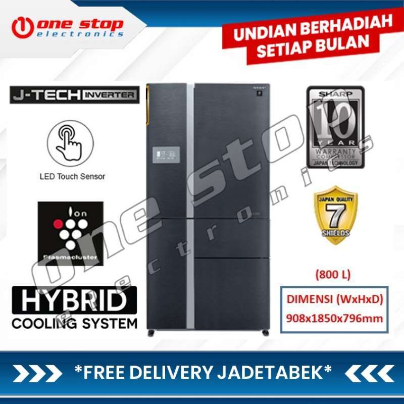 Jual [garansi Resmi] Sharp Sj-ifx93pm-ds Kulkas Multi Door 5 Pintu J ...