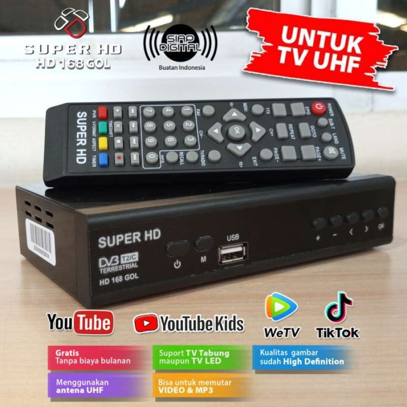 Jual Set Top Box Dvb T2 Super Hd 168 Harimau Untuk Tv Uhf Di Seller ...