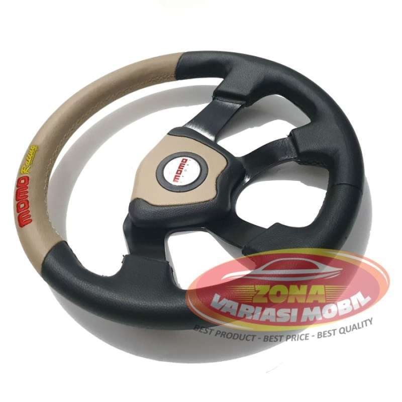 Promo Stir Racing Steer Mobil Universal Momo K4 Crab 14 Inch Krem Hitam ...