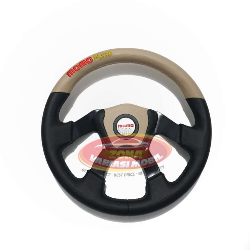 Promo Stir Racing Steer Mobil Universal Momo K4 Crab 14 Inch Krem Hitam ...