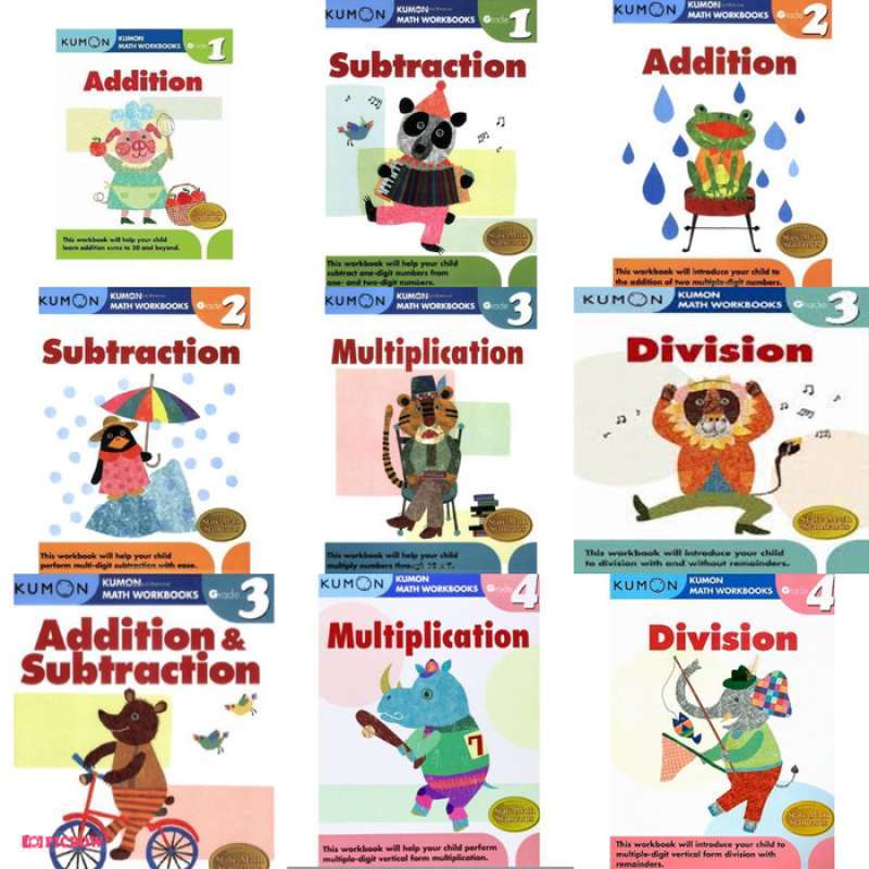 Promo Kumon Math Workbooks Grade 1-4 Buku Aktivitas Anak Buku Berhitung ...