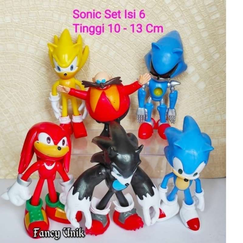 Promo Action Figure Pajangan Mainan Sonic Besar Set Isi 6 Pc Diskon 29% ...