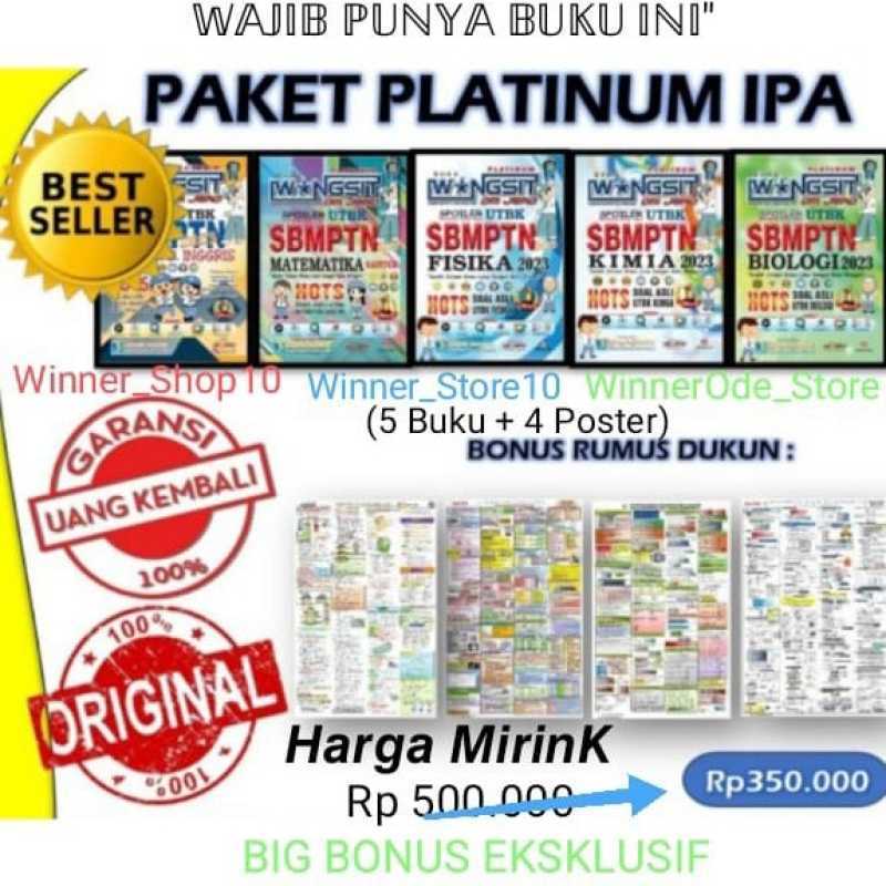 Promo Buku Wangsit Platinum Saintek Ipa 2023||original 5 Bku+bigbonus Ekstra Diskon 24% Di ...