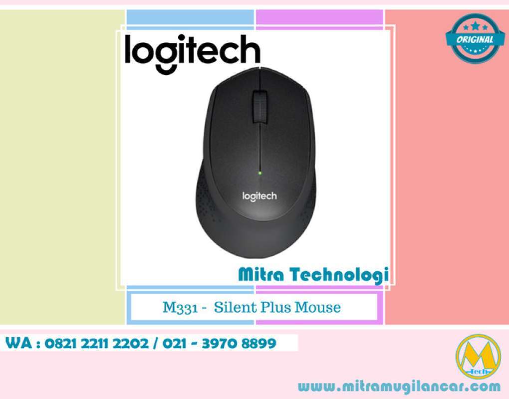 Promo 100% Produk Ori Logitech Mouse M331 Silent Plus Original Dan ...