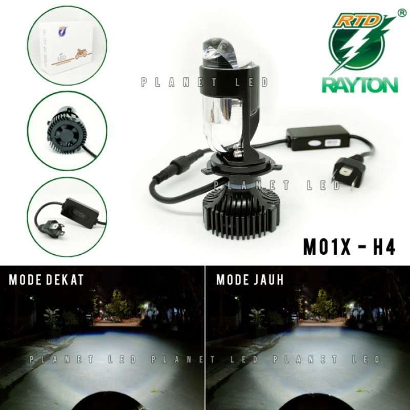 Promo Original Rtd Rayton - Lampu Utama Led M01x-h4 + Kipas Pendingin ...