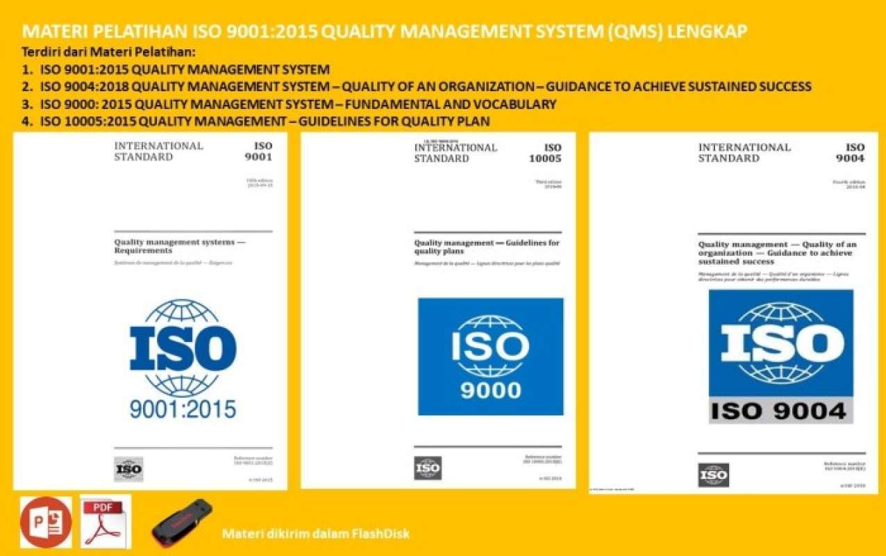 Promo Materi Pelatihan Iso 9001 : 2015 Quality Management System Lengkap - Multicolor Iso9000 ...
