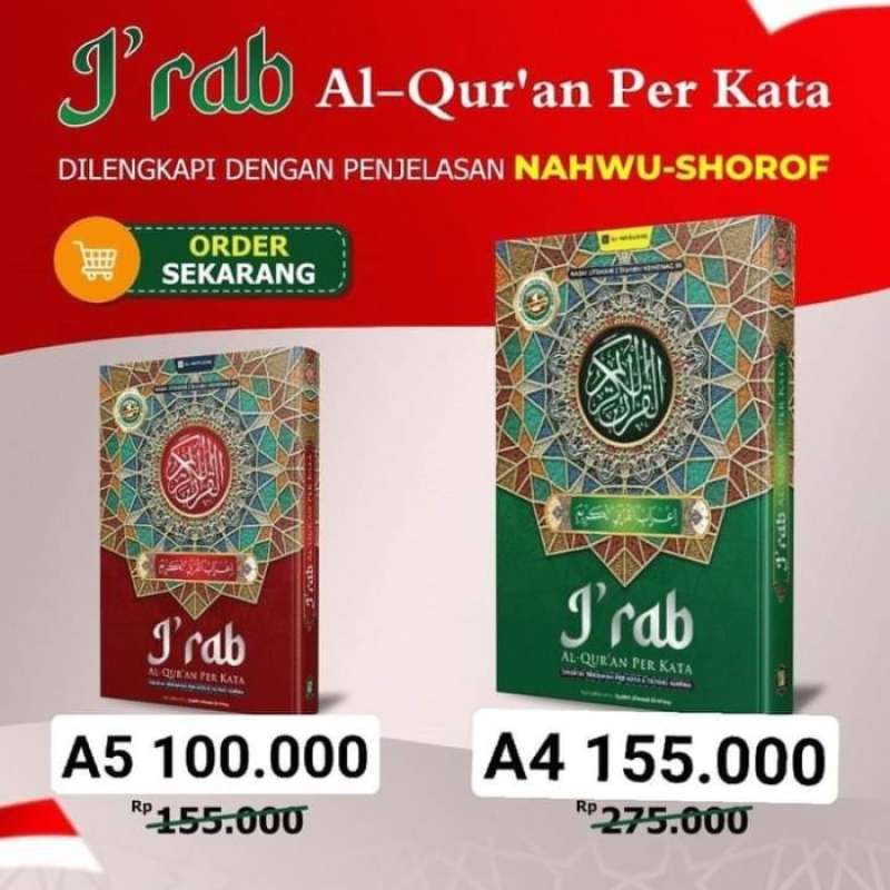 Promo Al Quran I'rab Perkata Alquran Irab Irob Nahwu Shorof A4 Sharaf Sorof Diskon 32% Di Seller ...