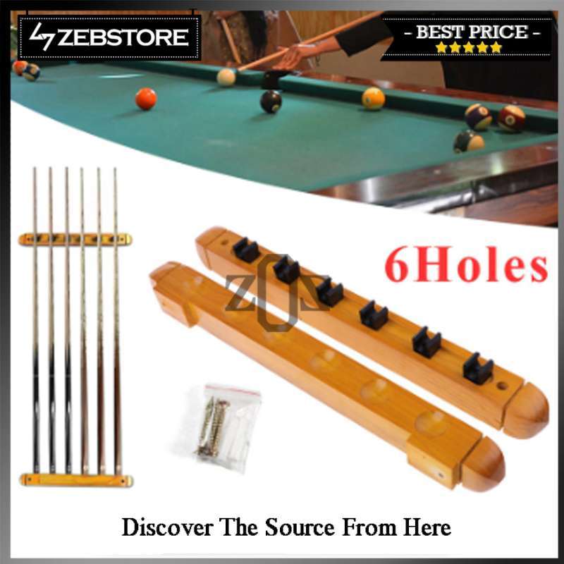 Jual Rak Tempat Stick Biliar Billiard Cue Wall Wooden 6 Slot Di Seller ...