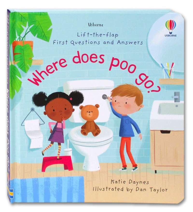 Promo Buku Anak - Usborne Lift-the-flap - Board Book - Where Does Poo ...
