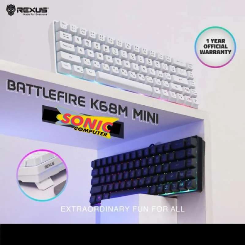 Promo 100% Produk Ori Keyboard Gaming Rexus Mini Battlefire K68m ...