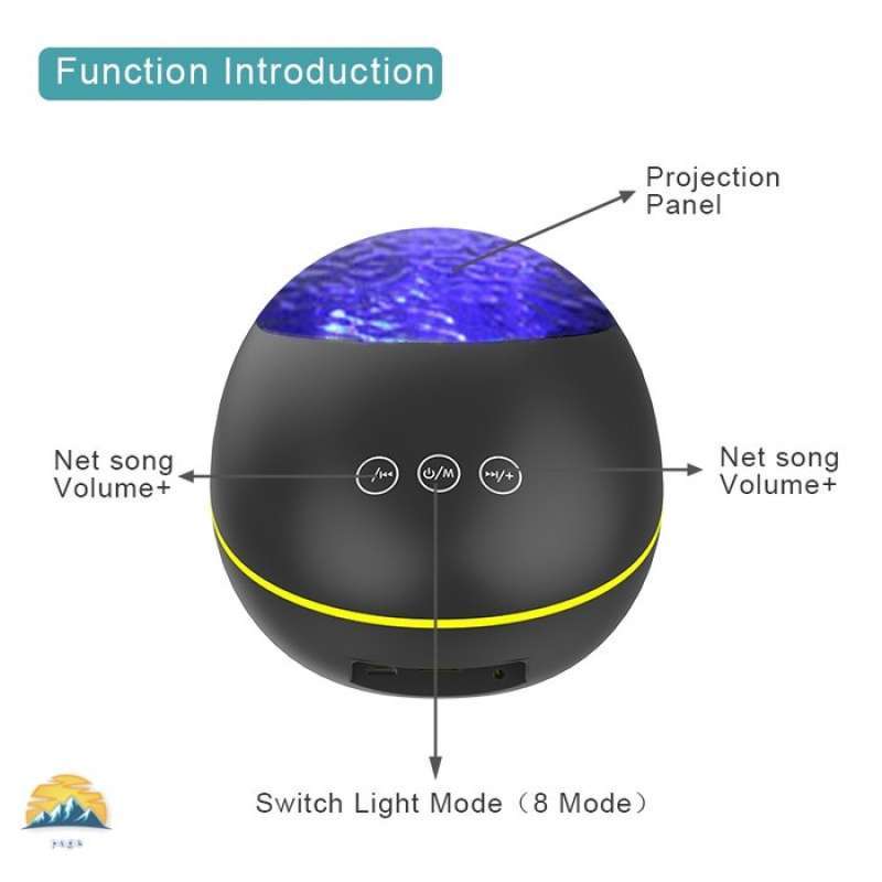 Promo Led Starry Night Sky Projector Lamp Ocean Wave Star Light Room ...