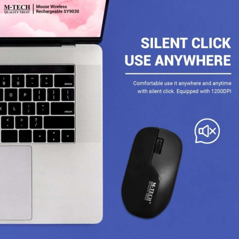 Jual M-tech Mouse Wireless Sy9030 Rechargeable Silent Click / M-tech ...