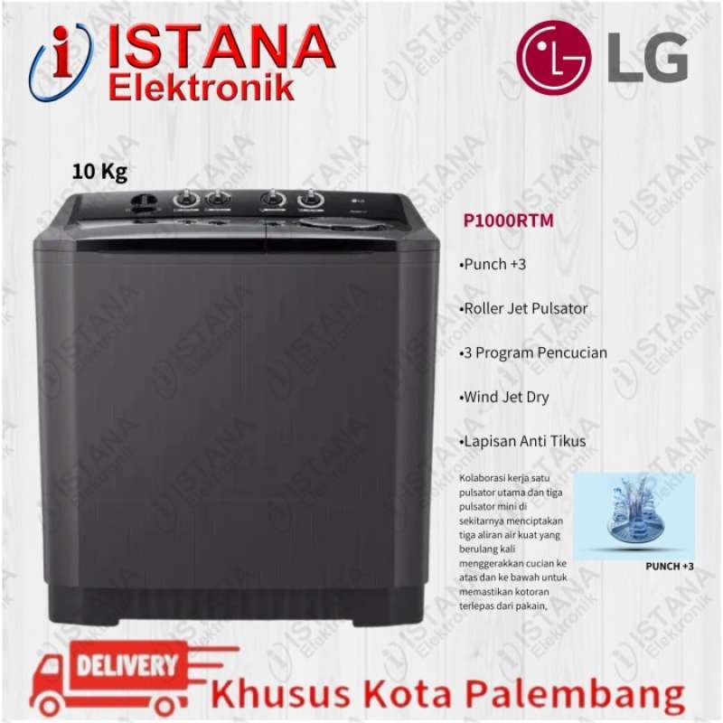 Jual Lg Mesin Cuci 2 Tabung 10 Kg P1000rtm Di Seller Rumix - Cengkareng ...