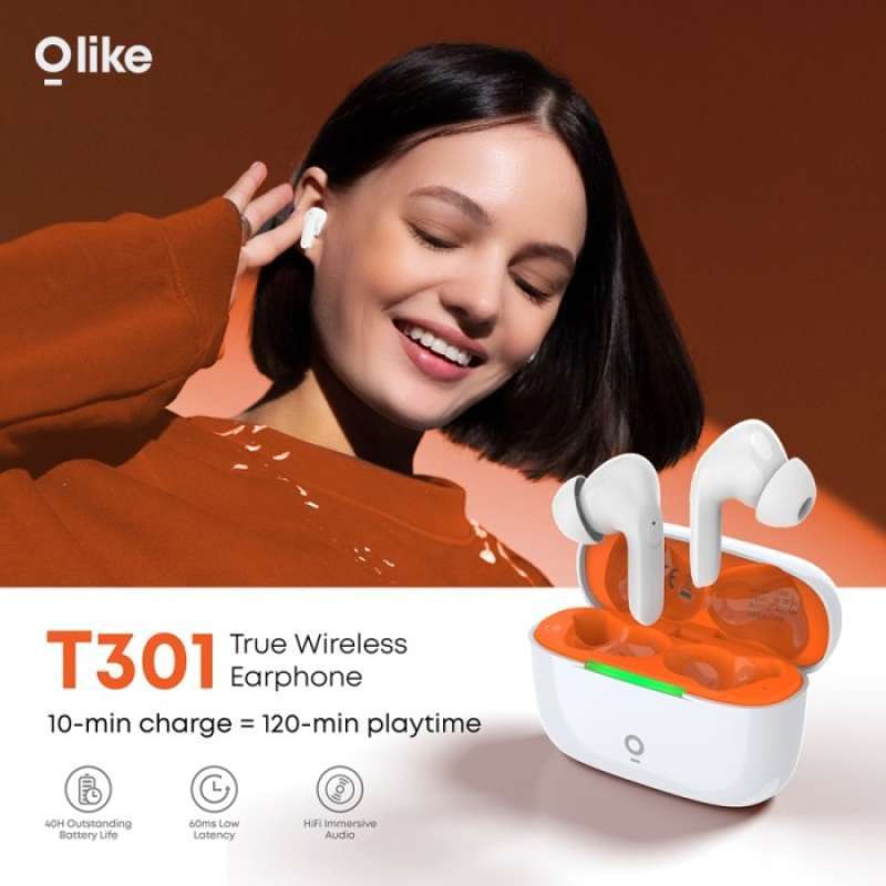 Jual Olike True Wireless Earphones T301 - Putih Oren Di Seller Noelle ...