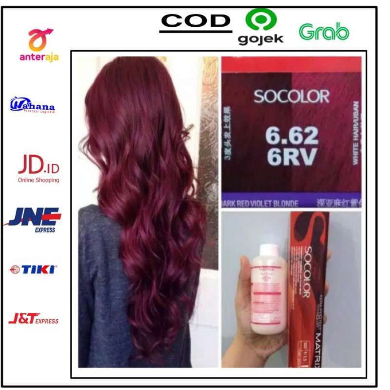 Promo Matrix Socolor 6.62 / 6rv + Oxidant, Pewarna Rambut Diskon 23% Di ...