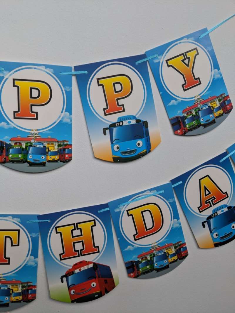 Promo Balonasia Paket Dekorasi Tema Tayo The Bus Diskon 23% Di Seller ...