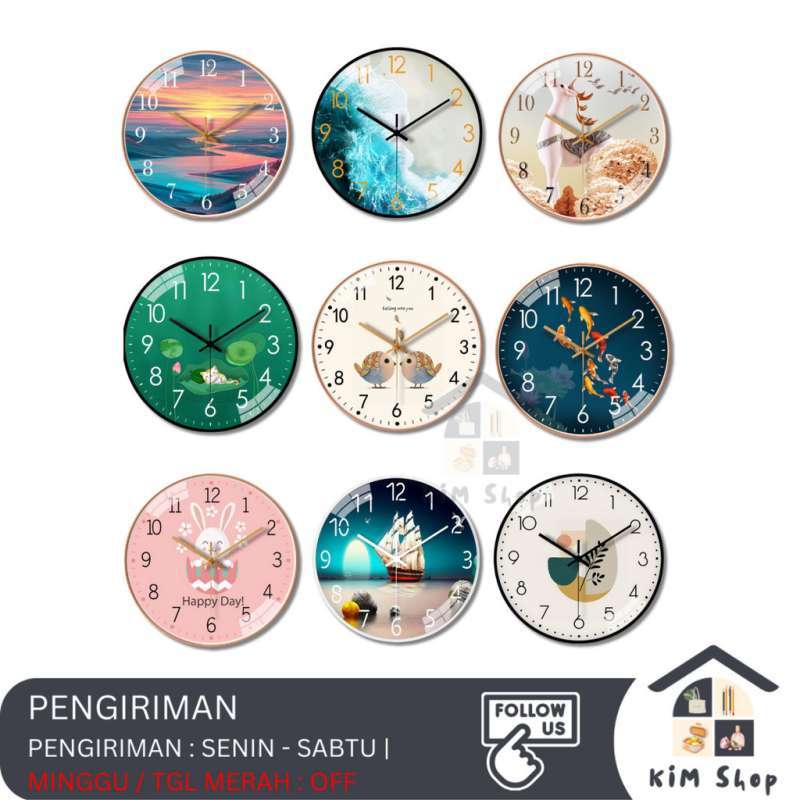 Jual Jam Dinding 20cm Nordic Minimalis Modern Klasik Wall Clock ...