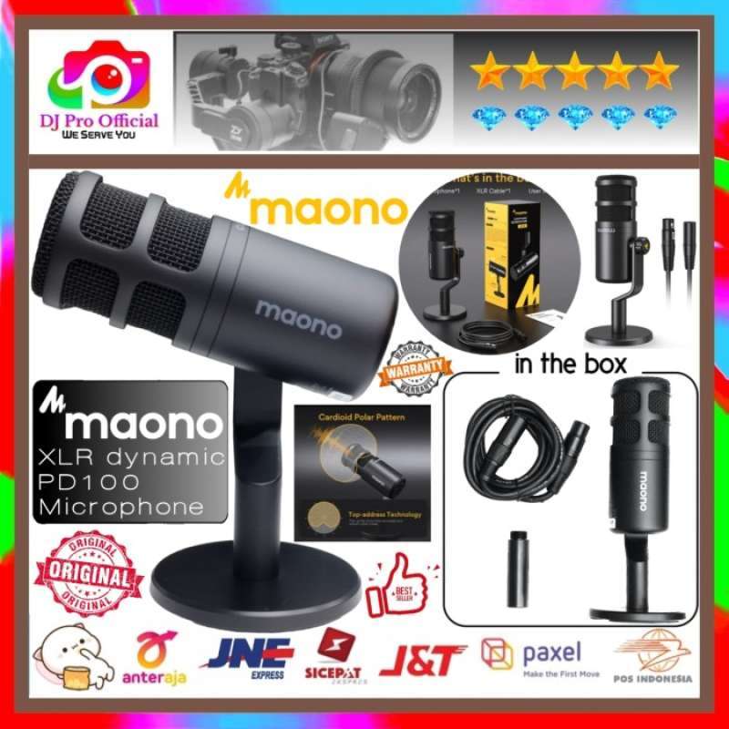 Promo Maono Au Pd100 Xlr Dynamic Aupd100 Mic Pd 100 Podcast A U Diskon ...