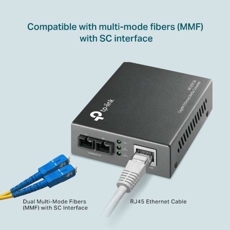 Promo Mc200cm Gigabit Multi-mode Sc Fiber Media Converter Up To 550m ...