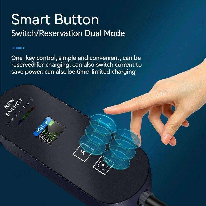 Jual Charger Mobil Listrik Portable Ev Lcd 16a 3.5kw Eu To Gbt - Md5m ...