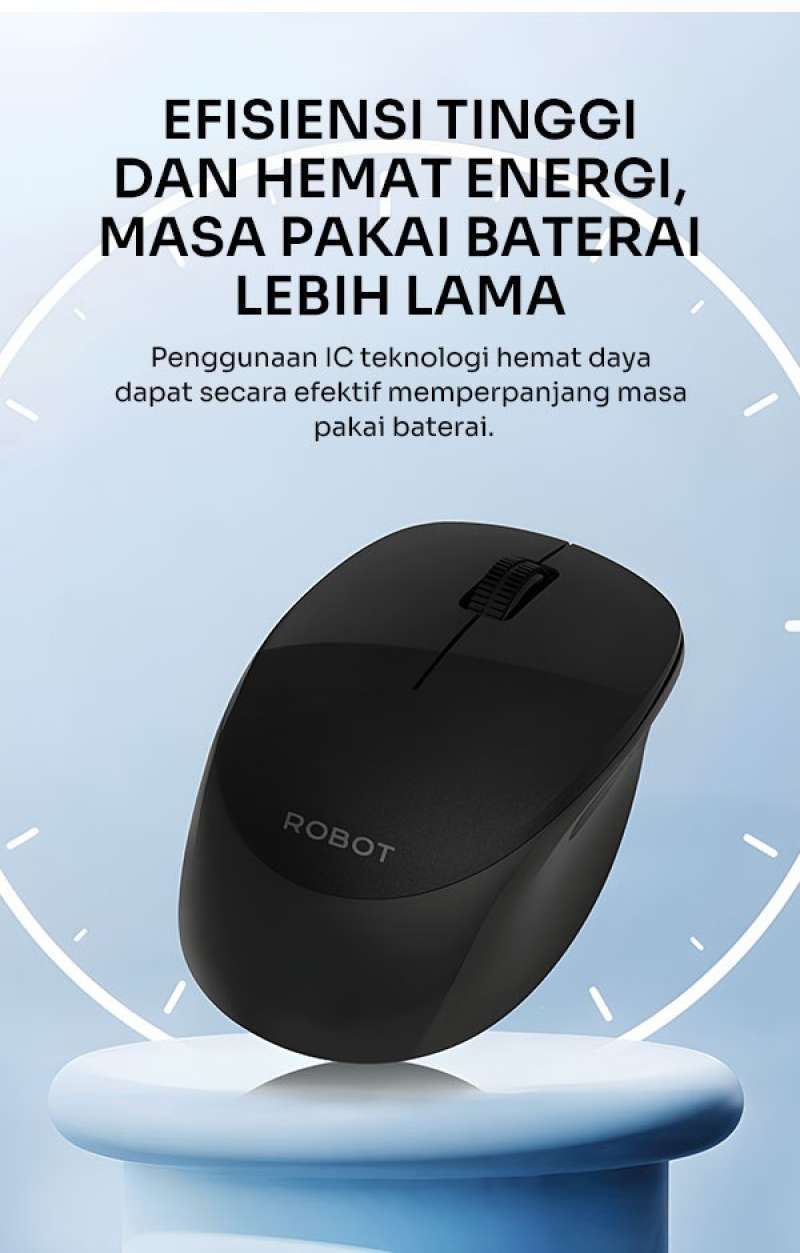 Promo 100% Produk Ori Robot Mouse Wireless Silent Click Ergonomis ...