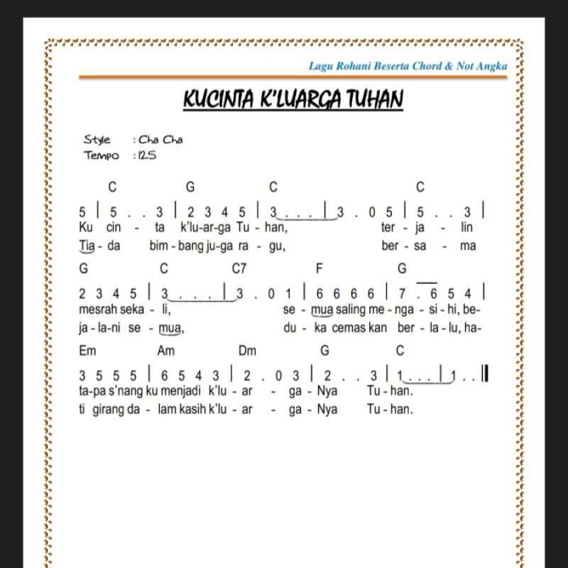 Jual Buku Lagu Rohani Dilengkapi Dengan Chord/kunci Dan Not Angka Di ...