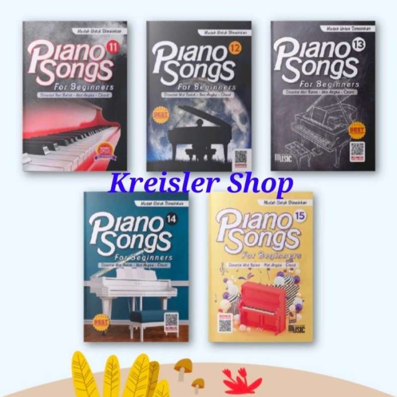 Jual Buku Piano Songs For Beginners Vol 13-16 Not Balok Not Angka Dan ...