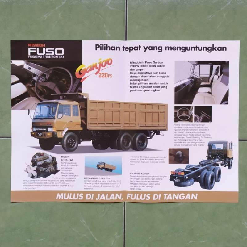 Jual Brosur Iklan Truck Mitsubishi Fuso Fn527m Tronton 6x4 Jadul Langka Di Seller Noelle ...
