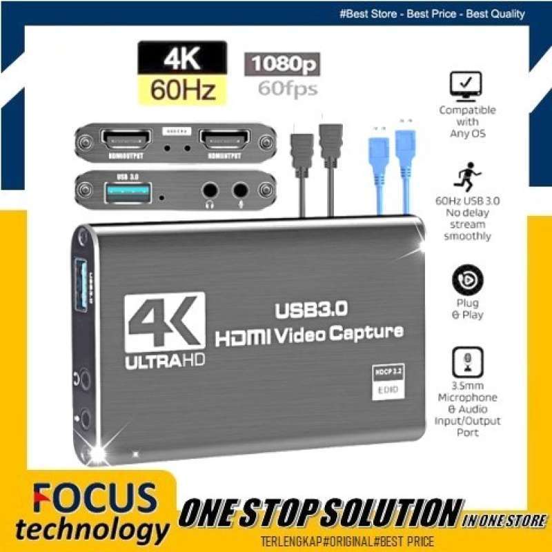 Promo 100% Produk Ori Video Game Capture Card Hdmi 4k 60hz 1080@60fps ...