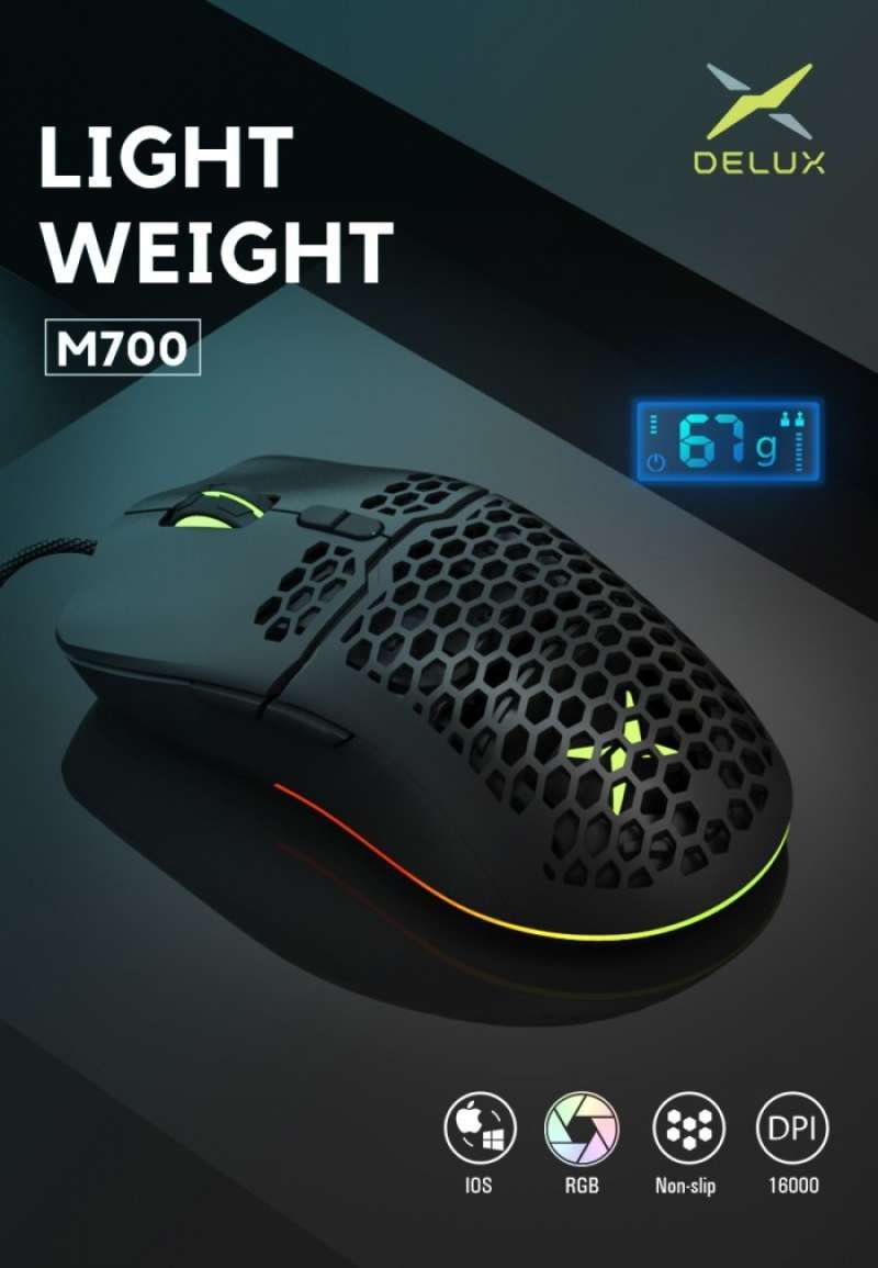Promo 100% Produk Ori Mouse Delux M700 - Rgb Mouse Gaming Delux M700 ...