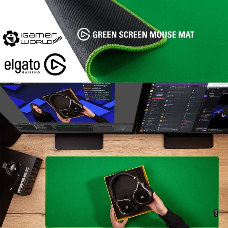 Promo 100% Produk Ori Elgato Green Screen Mouse Mat Xl Chroma Key ...