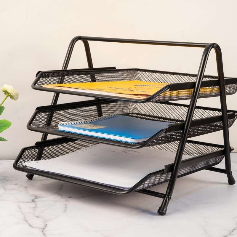 Jual Rak File Dokumen Surat Kertas 3 Susun Jaring Besi - Paper Document ...