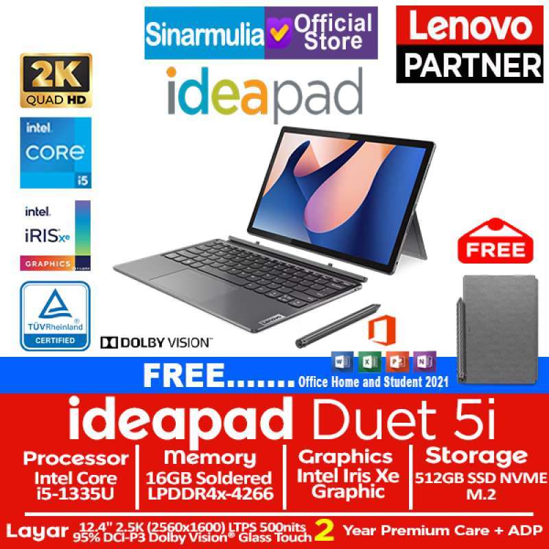 Promo Lenovo Ideapad Duet I I U Gb Ssd Gb K Ltps Touch Win Ohs Diskon Di
