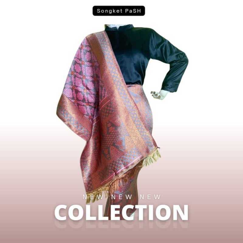 Jual Songket Pash - Songket Bunga Cina Tembaga Khas Palembang Berbagai ...