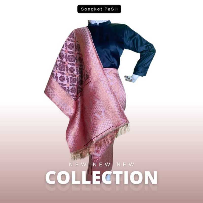 Jual Songket Pash - Songket Bunga Cina Tembaga Khas Palembang Berbagai ...