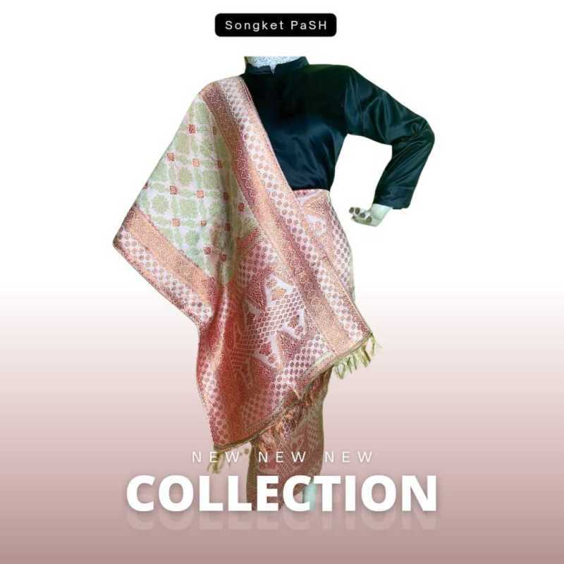 Jual Songket Pash - Songket Bunga Cina Tembaga Khas Palembang Berbagai ...